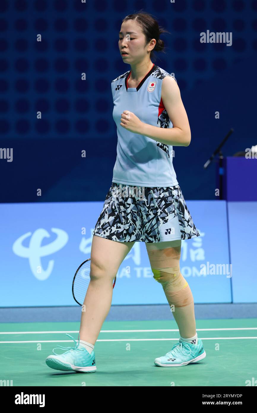 Hangzhou, China. 30th Sep, 2023. Natsuki Nidaira (JPN) Badminton ...