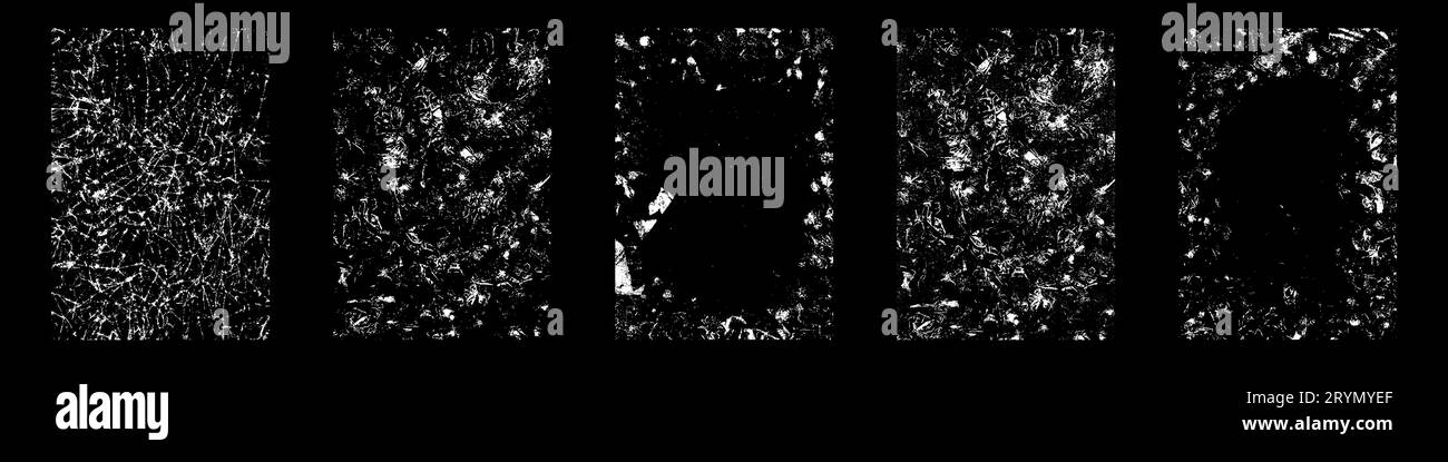 Vintage paper elements old effects. Overlay textures black worn edges ...