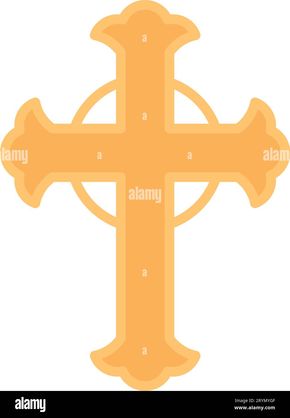 catholic cross golden bright Stock Vector Image & Art - Alamy