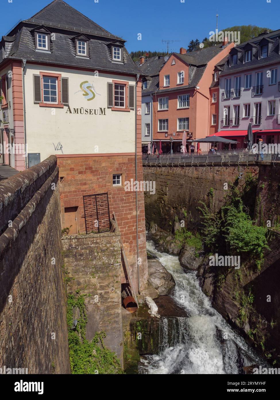 Saarburg city at the saar river Stock Photo - Alamy