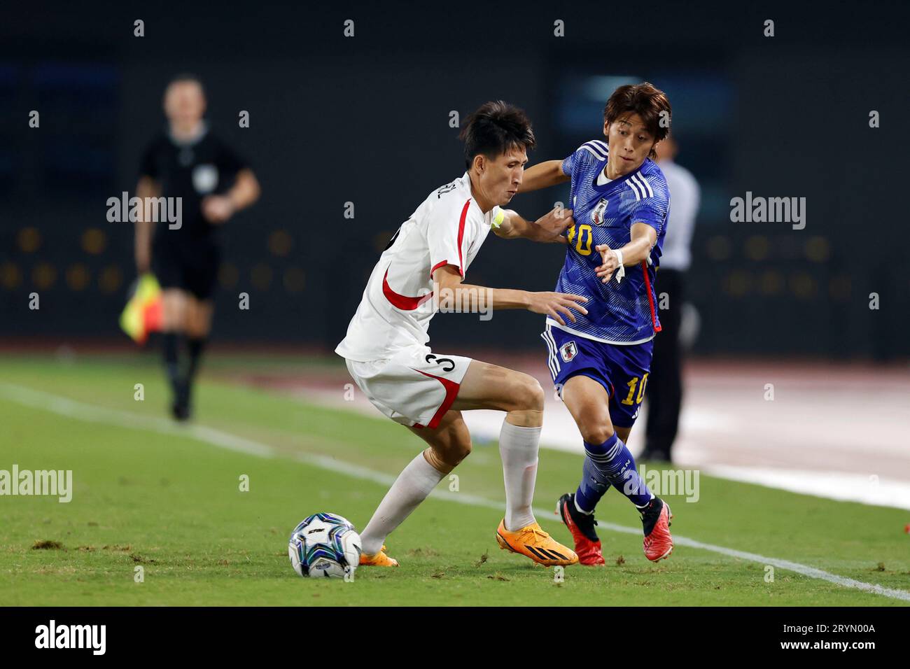 Hangzhou, China. 1st Oct, 2023. Jun Nishikawa (JPN), JANGK (PRK ...