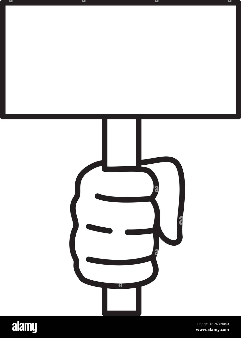 activist hand with poster illustration Stock Vector Image & Art - Alamy