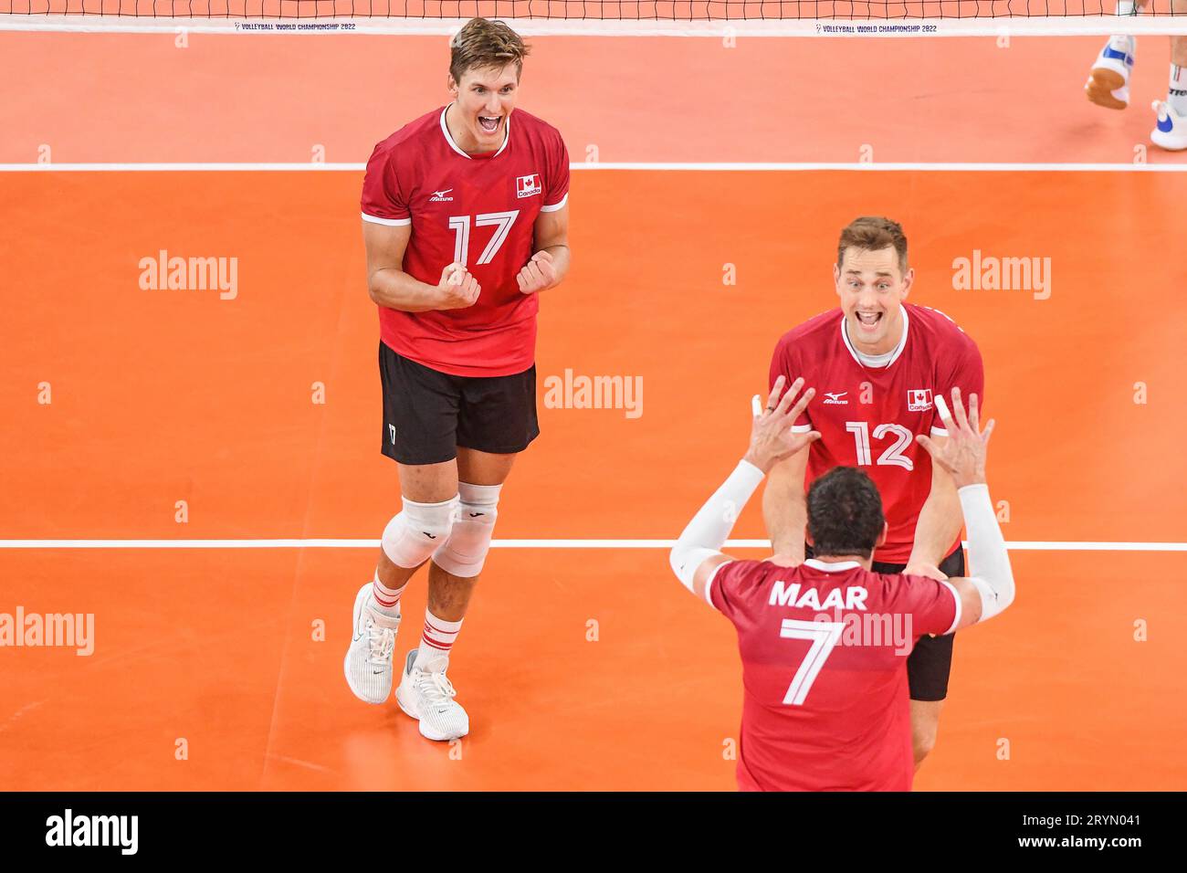 Lucas Van Berkel, Ryley Barnes, Stephen Maar (Canada). Volleyball World ...