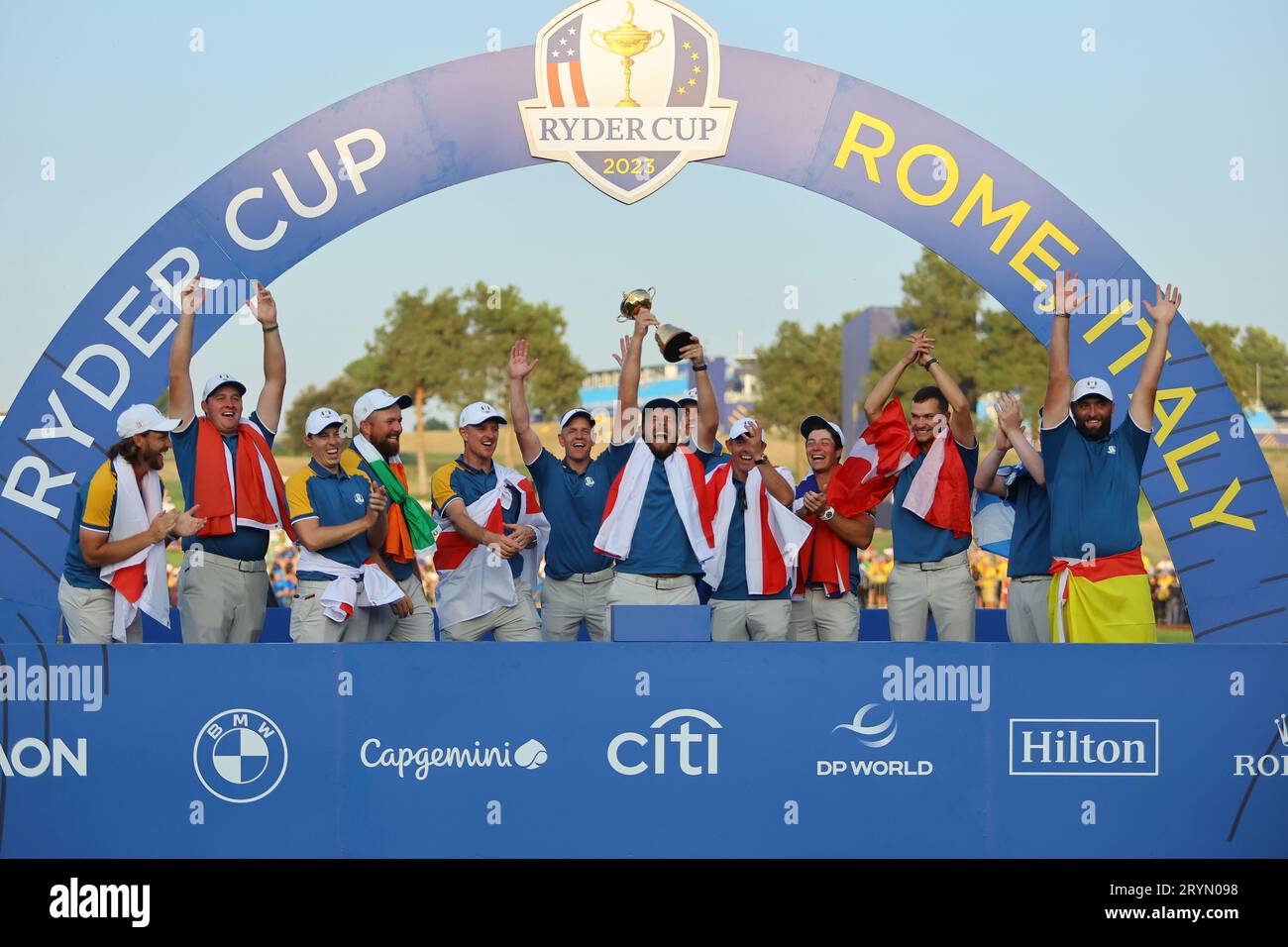 Rome, Italy. 01st Oct, 2023. Rome, Italy 01.10.2023: Jon RAHM with cup ...
