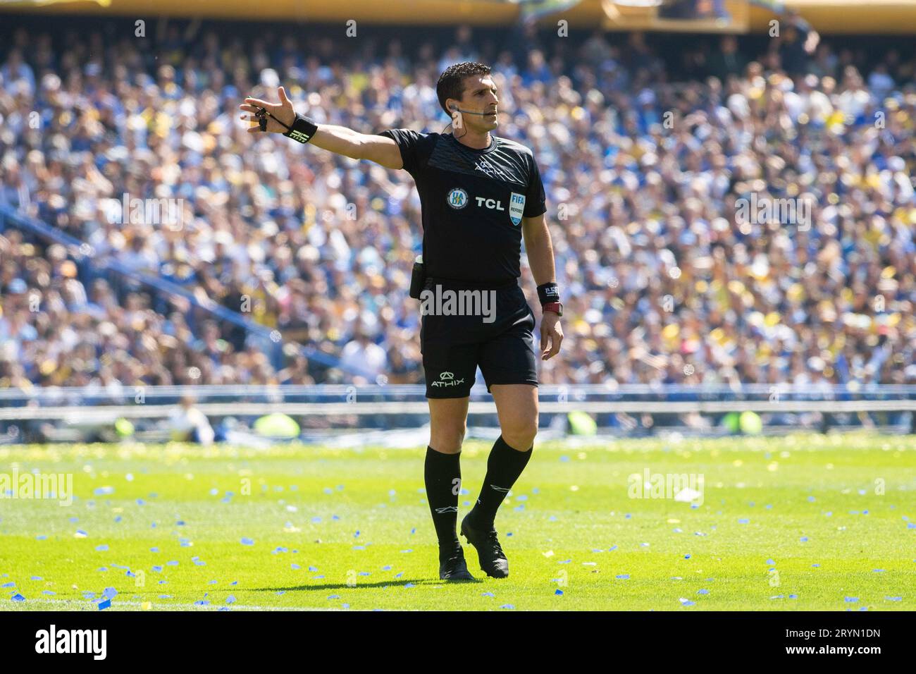 Buenos Aires, Argentina. 01st Oct, 2023. Referee Andres Merlos seen in ...