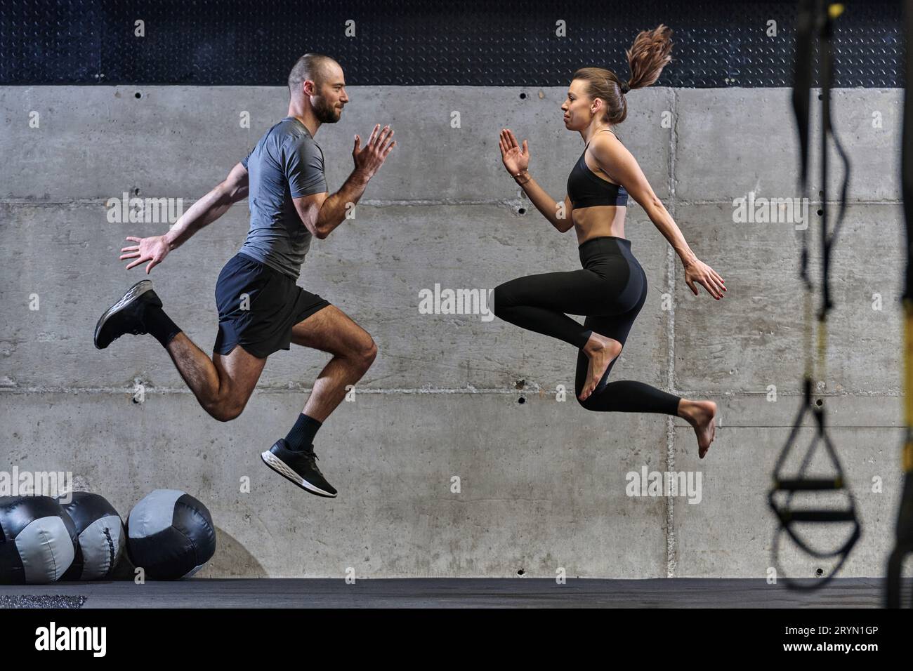 Athletic duo hi-res stock photography and images - Alamy