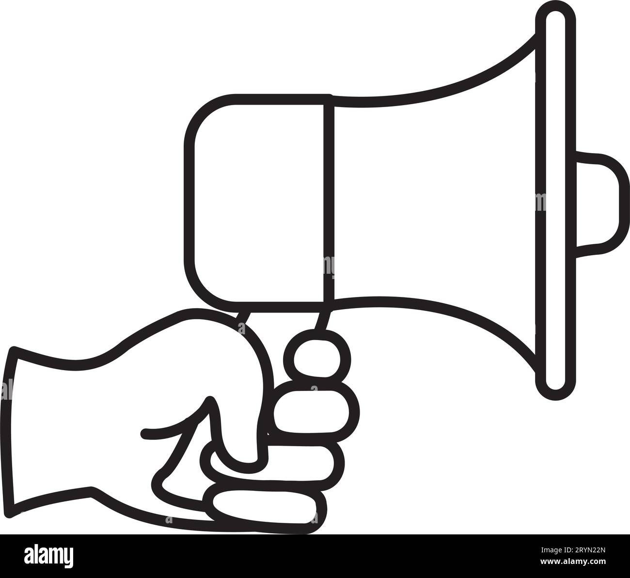 activist hand with megaphone Stock Vector Image & Art - Alamy