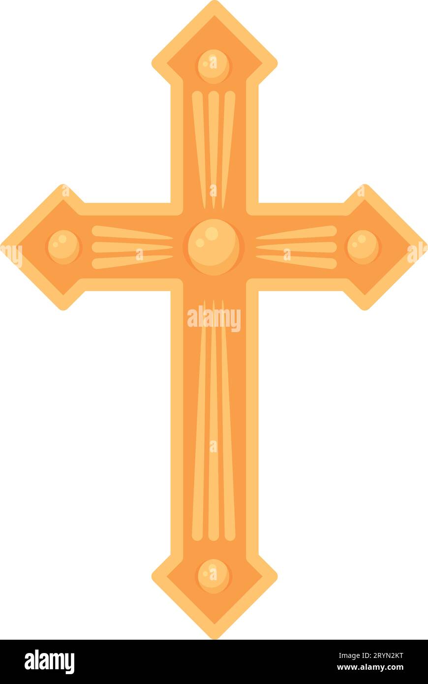 catholic cross shiny golden Stock Vector Image & Art - Alamy