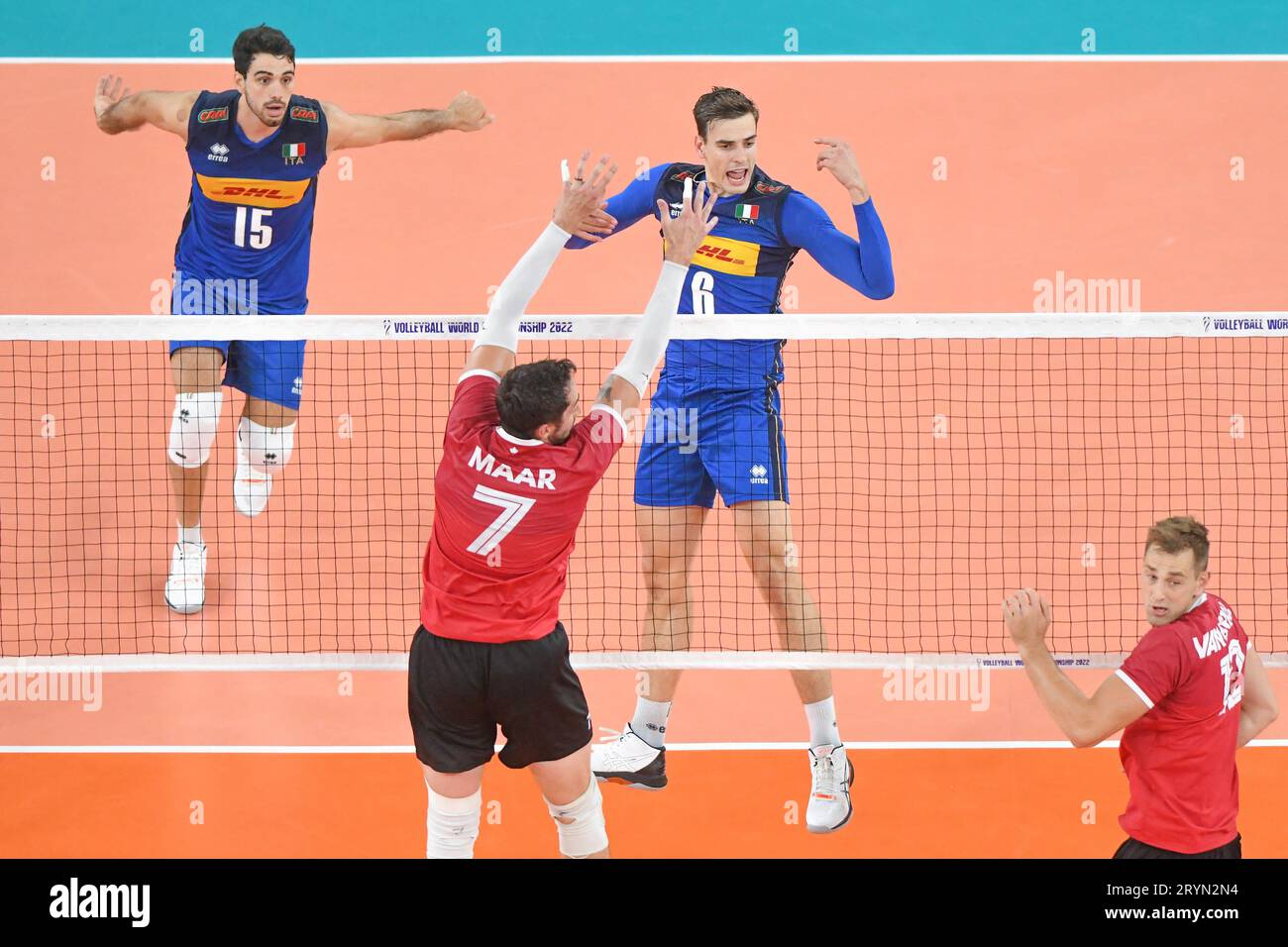 Simone Gianelli (Italy), Stephen Maar (Canada). Volleyball World ...