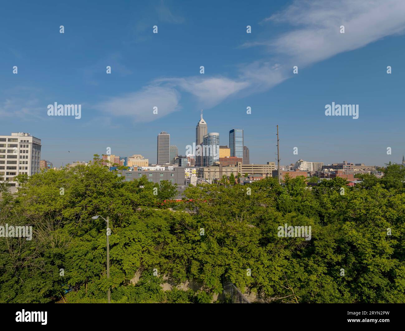 : May 23 Indianapolis Skyline Stock Photo - Alamy