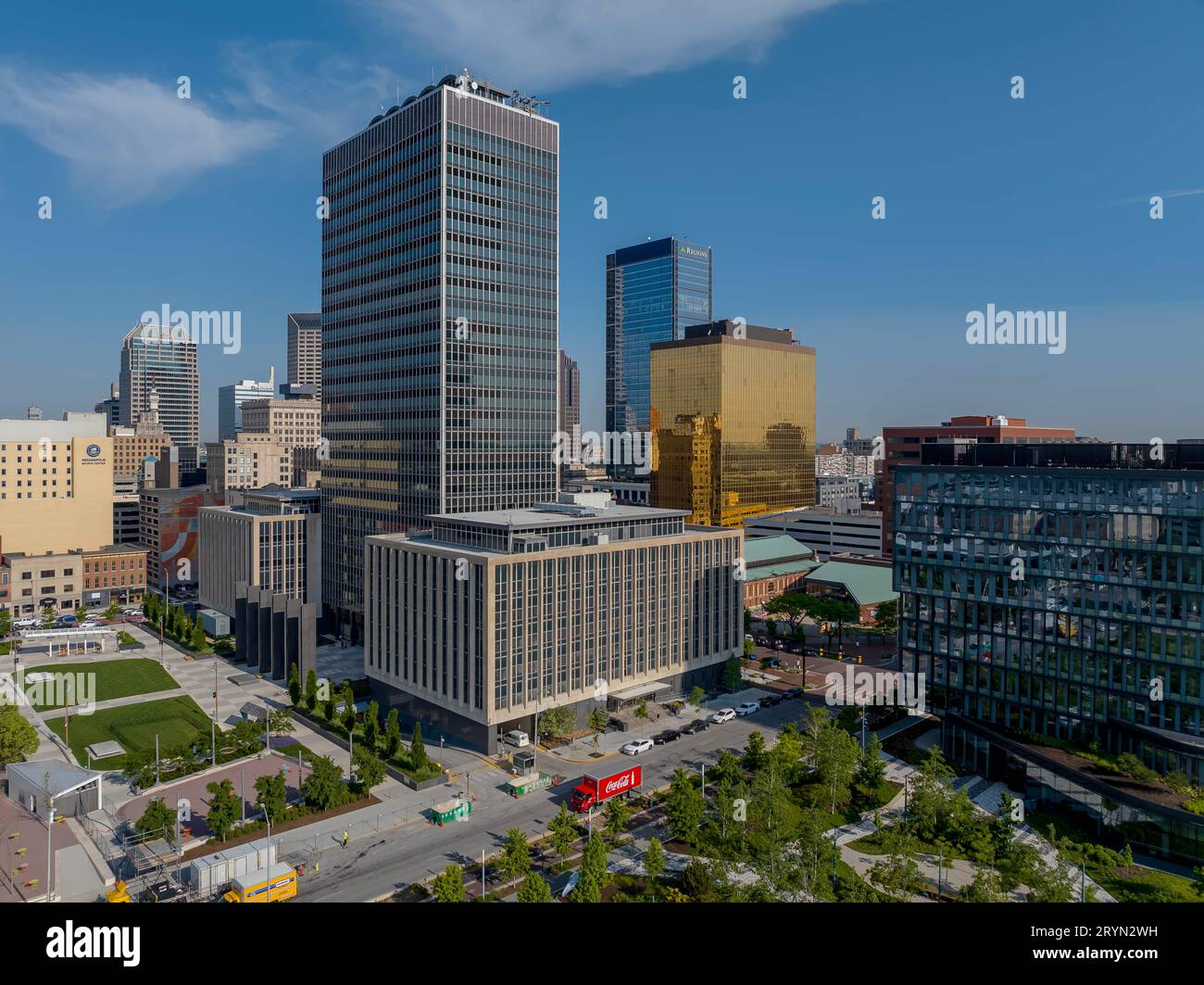 Downtown indianapolis aerial hi-res stock photography and images - Alamy
