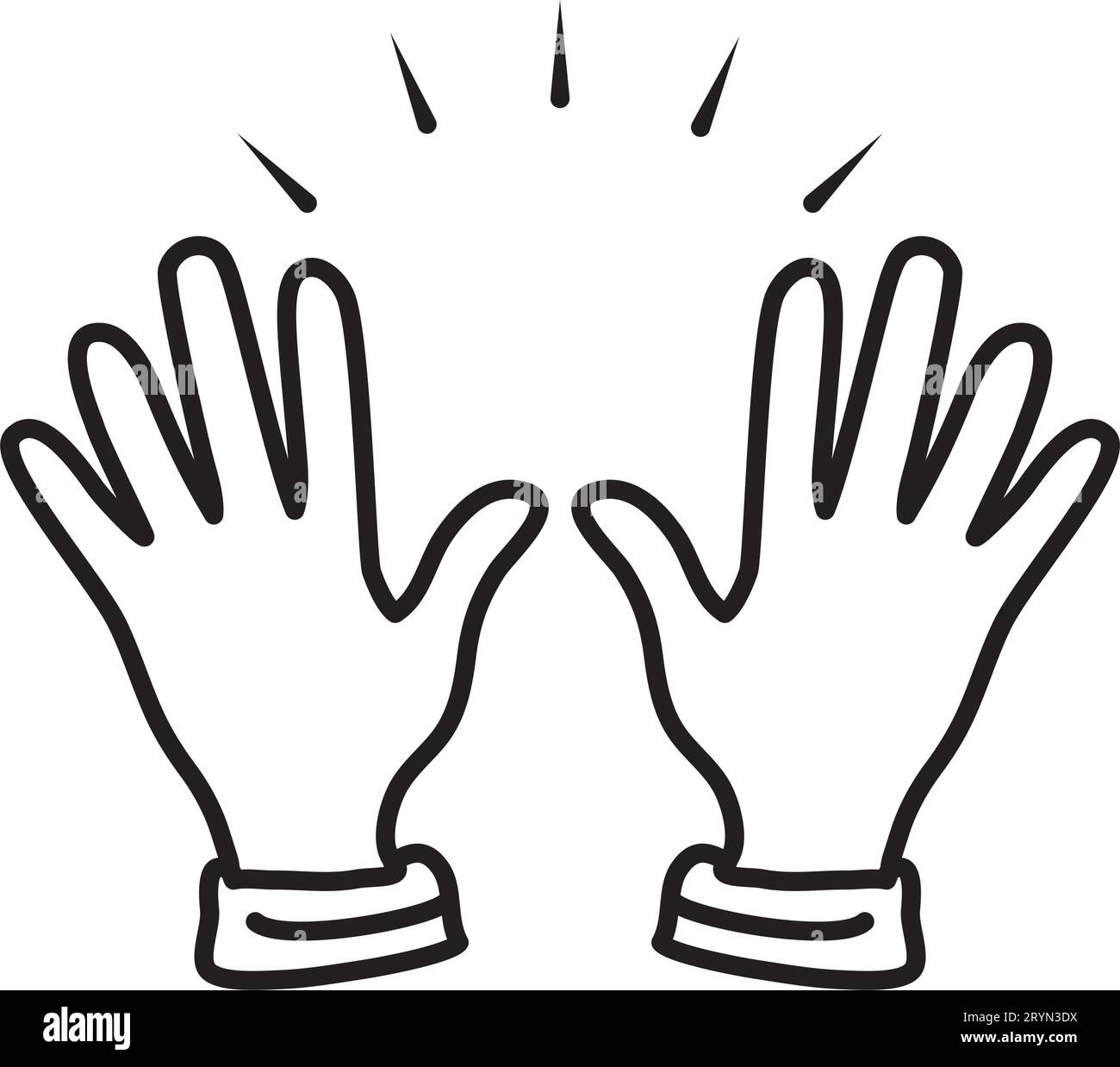 Opposite hands Stock Vector Images - Alamy