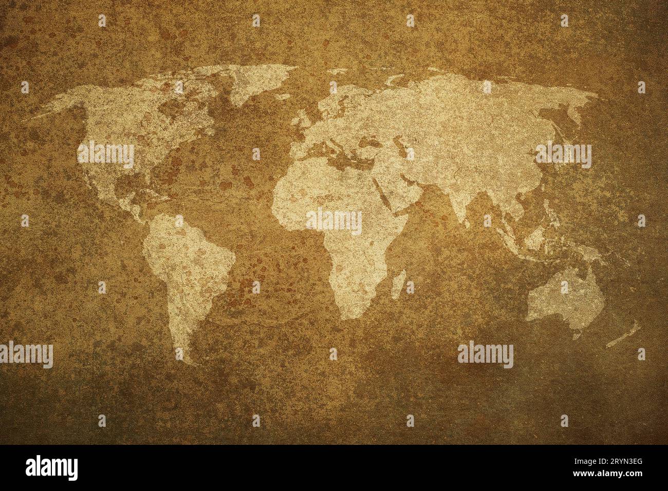 Grunge map of the world Stock Photo - Alamy