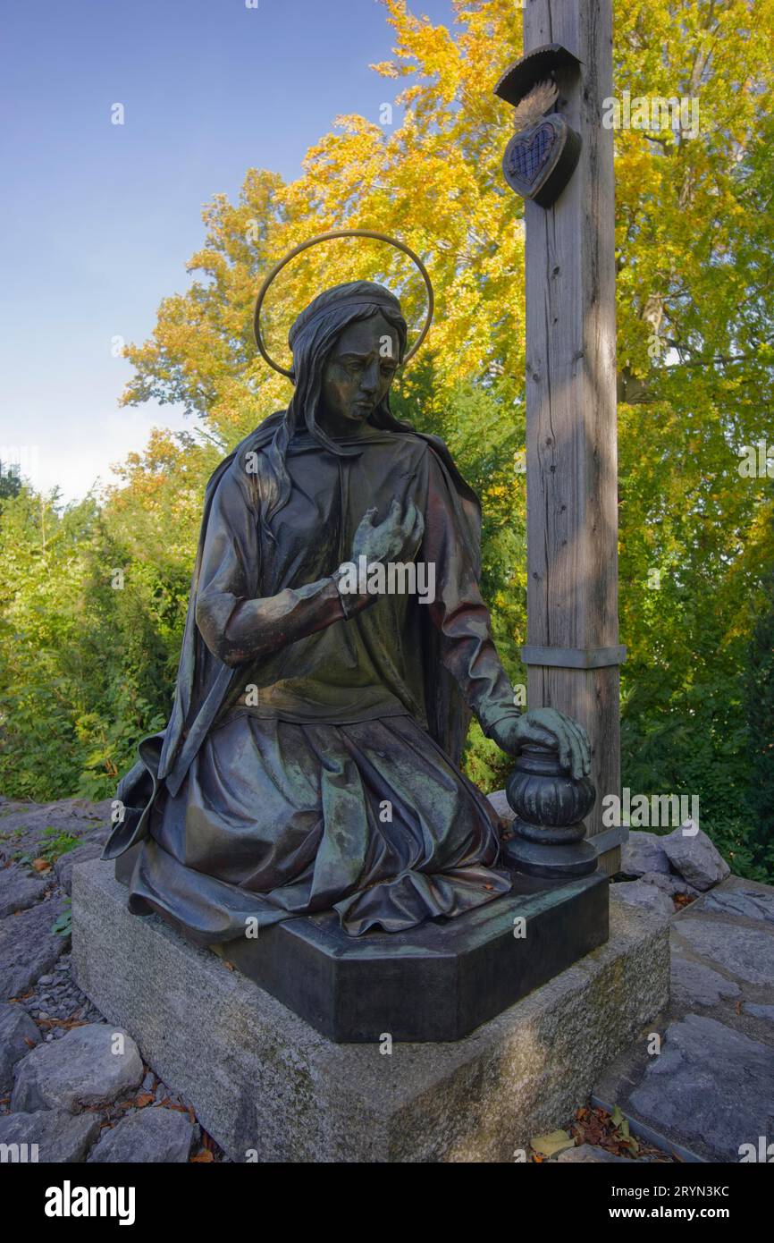 Biblical sculptures on the Calvary, Bad Toelz, Isar Valley, Isar, Upper ...
