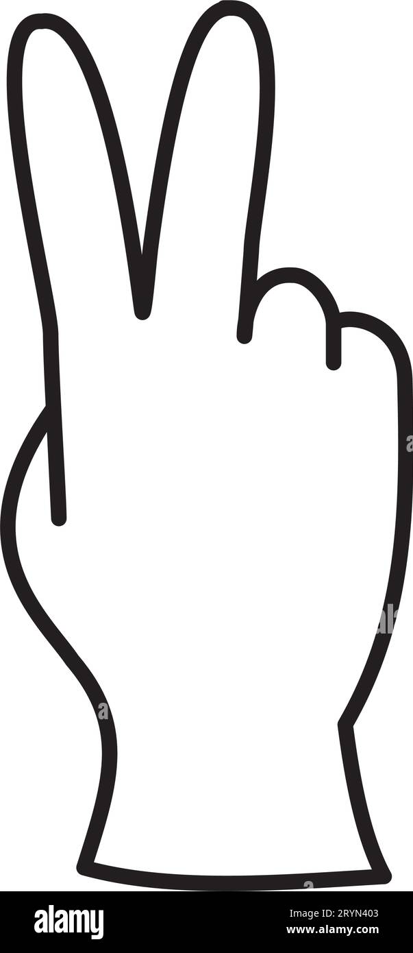 activist hand doing peace symbol Stock Vector Image & Art - Alamy