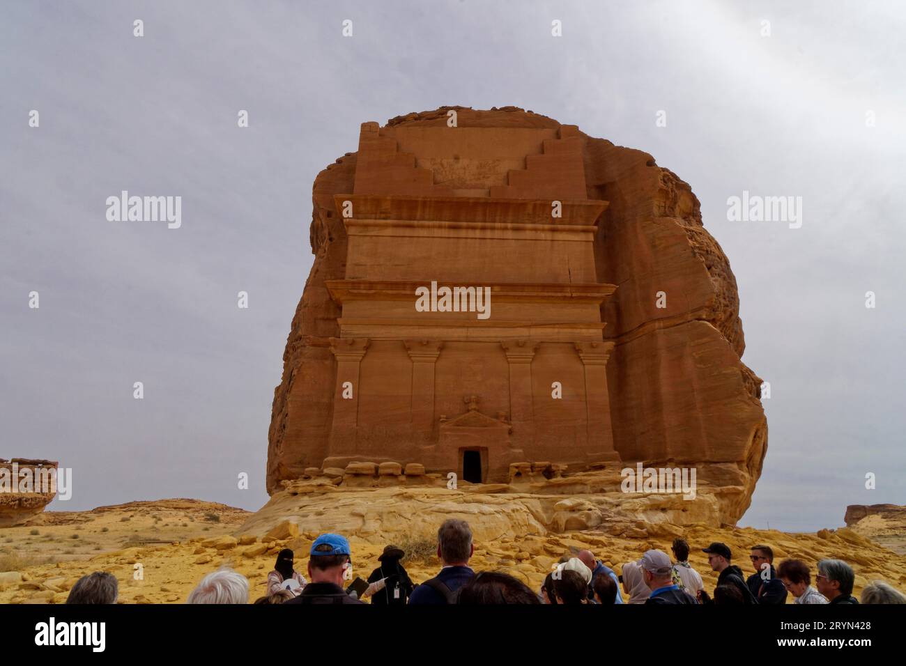 Tomb of Lihyan in the rock city of Hegra near Al'Ula, Saudi Arabia ...