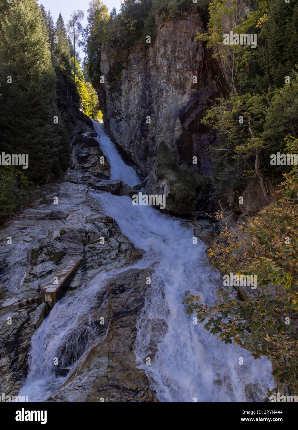Waterfall in the centre of Bad Gastein Stock Photo - Alamy