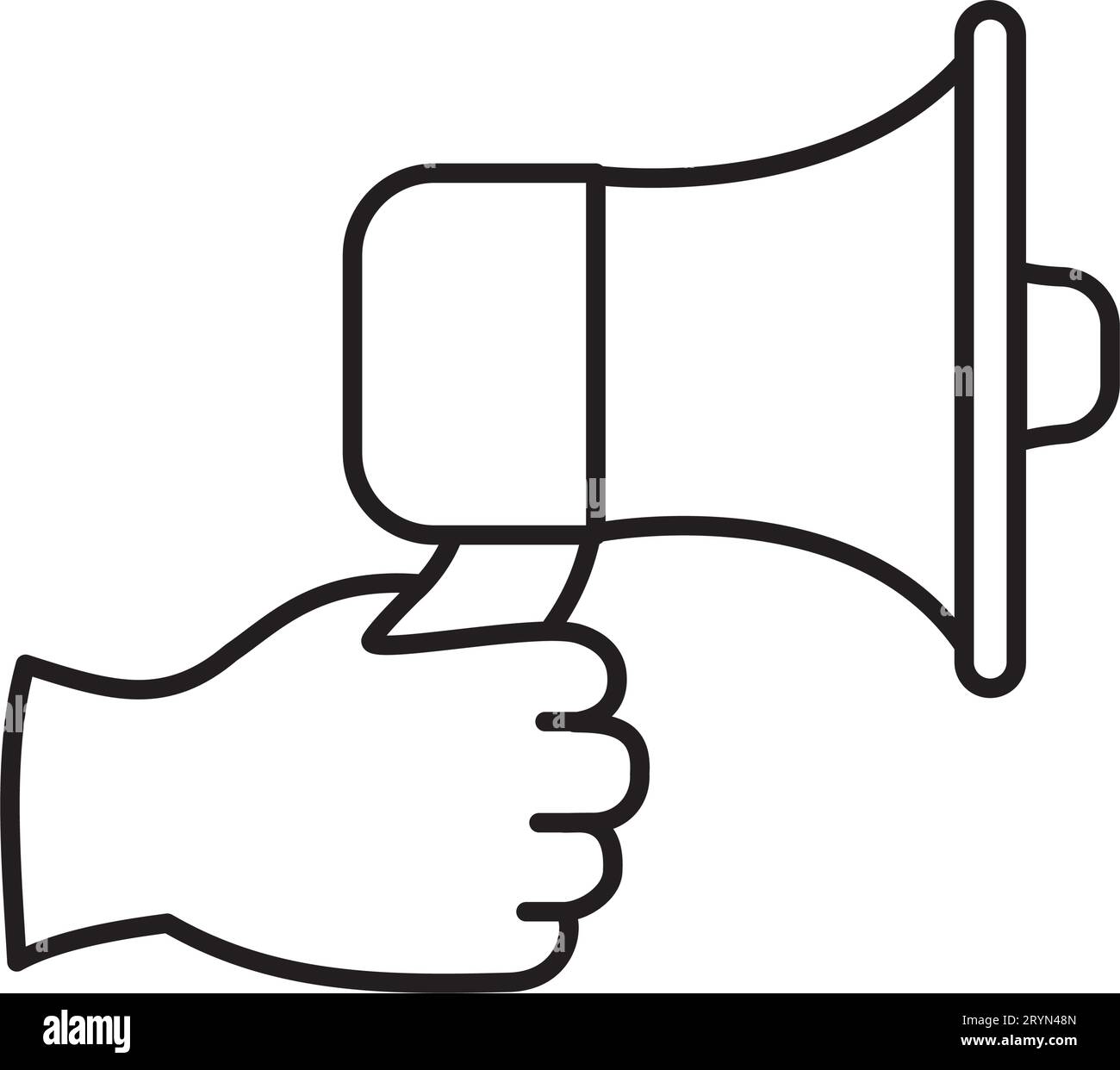 activist hand with megaphone illustration Stock Vector Image & Art - Alamy