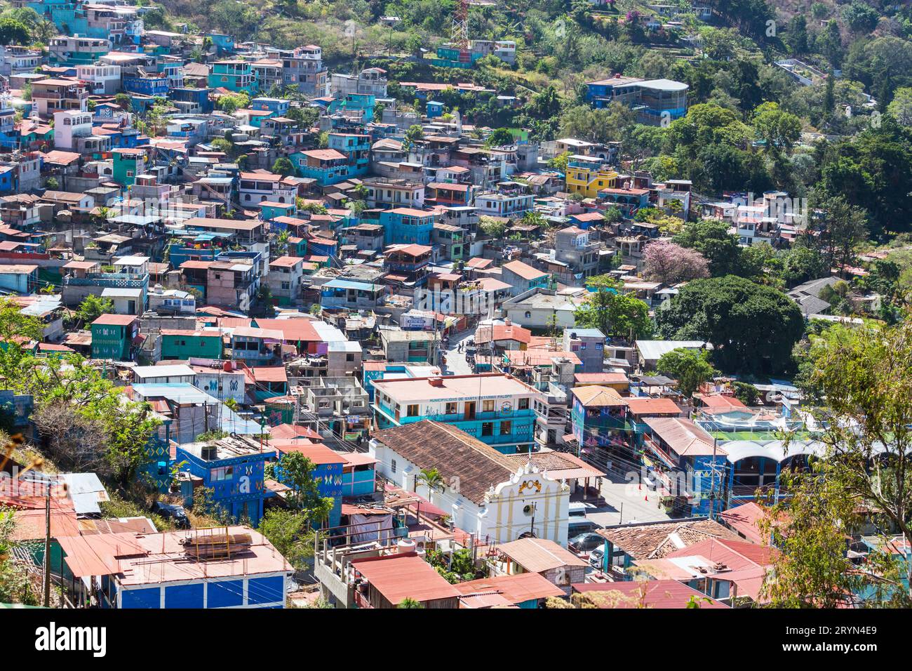 Village on Atitlan Stock Photo - Alamy