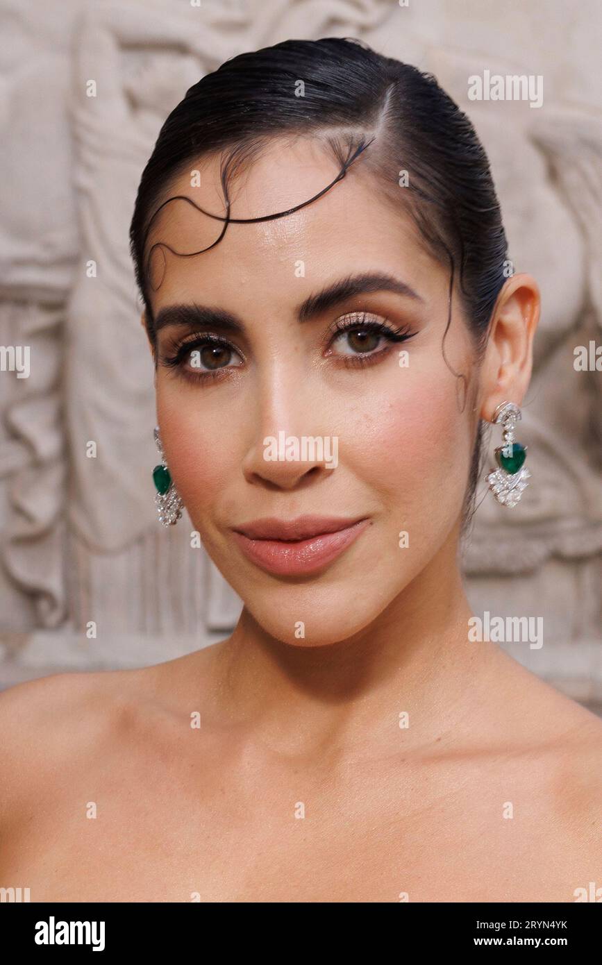 Madison Bailey arrives for the Elie Saab Spring/Summer 2024 womenswear ...