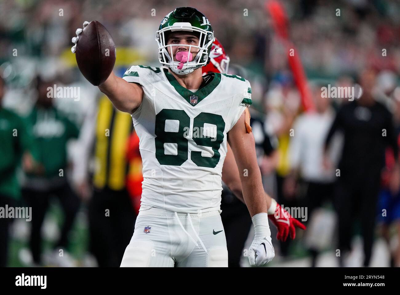 New York Jets tight end Jeremy Ruckert (89) reacts during the fourth ...