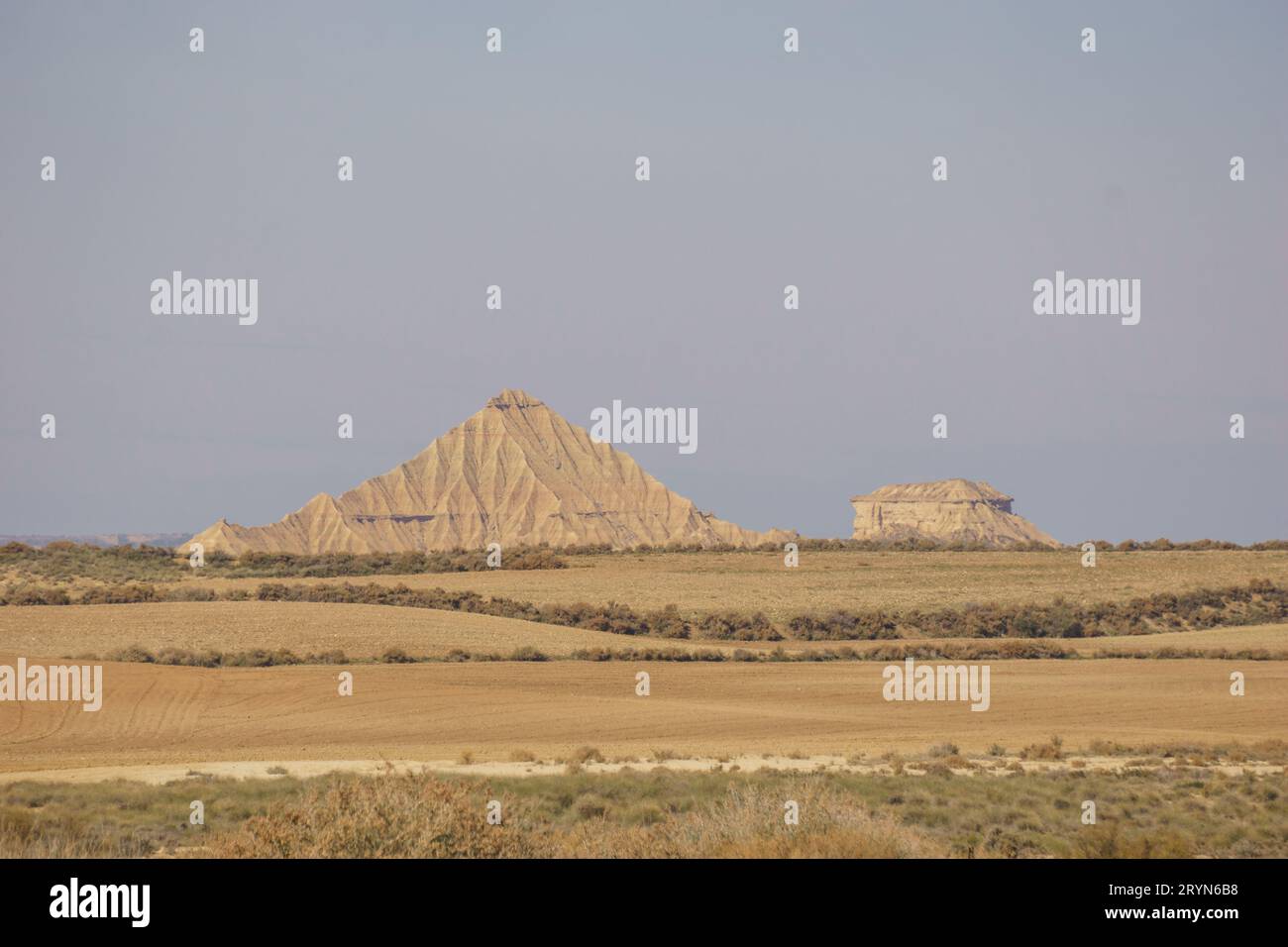 Bizarre rock formation out of sandstone and clay at desert landscape of ...