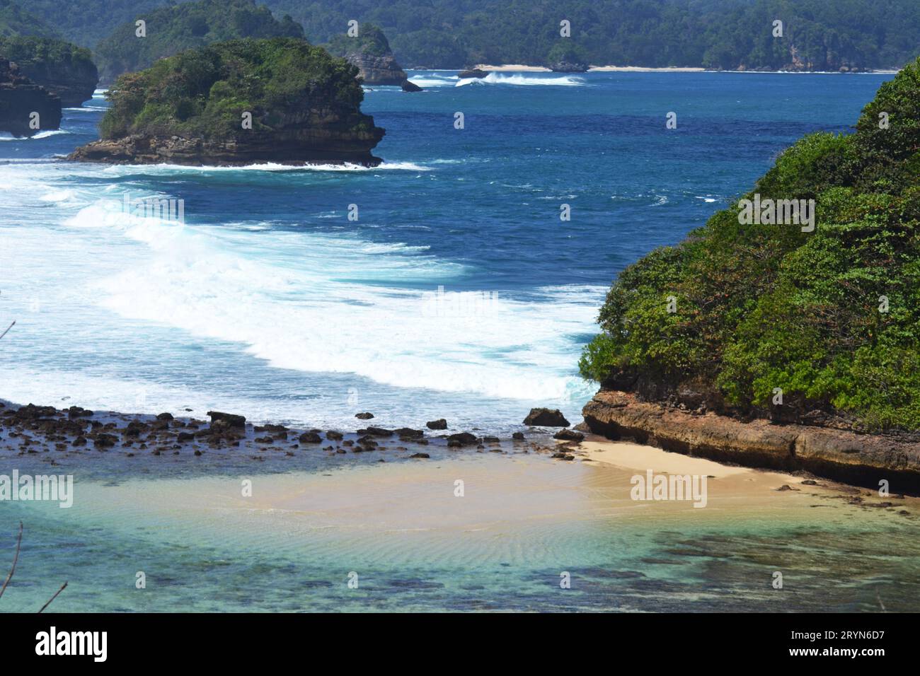 Goa Cina beach in Malang, Indonesia Stock Photo - Alamy