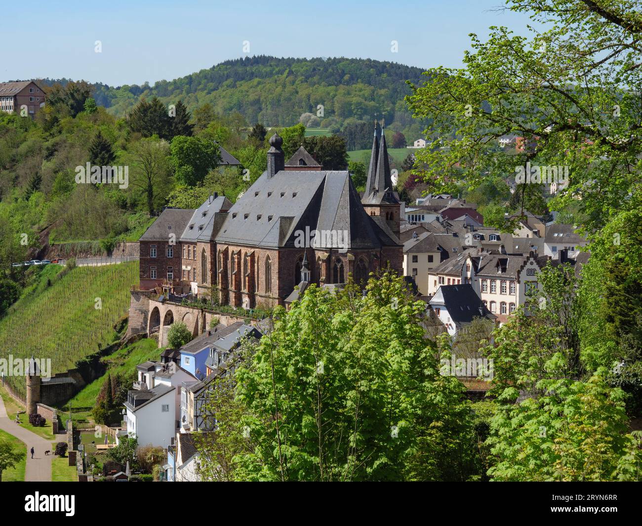 Saarburg city at the saar river Stock Photo - Alamy