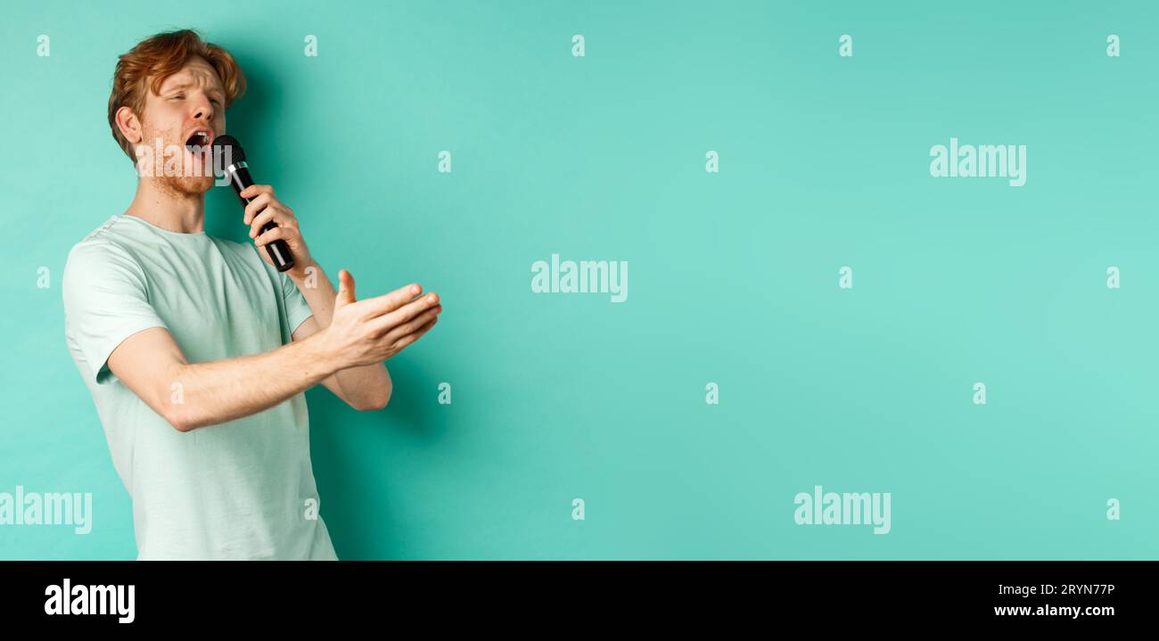 Bearded man singing serenade hi-res stock photography and images - Alamy