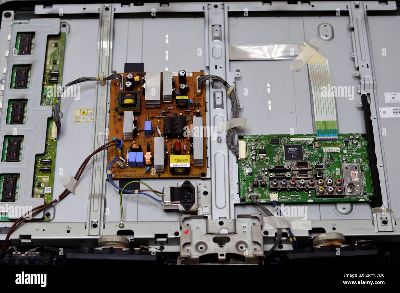 Cairo, Egypt, September 26 2023: interior of LCD TV Television main ...