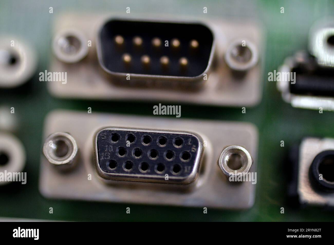 interior of LCD TV Television main board power circuit, wires ...