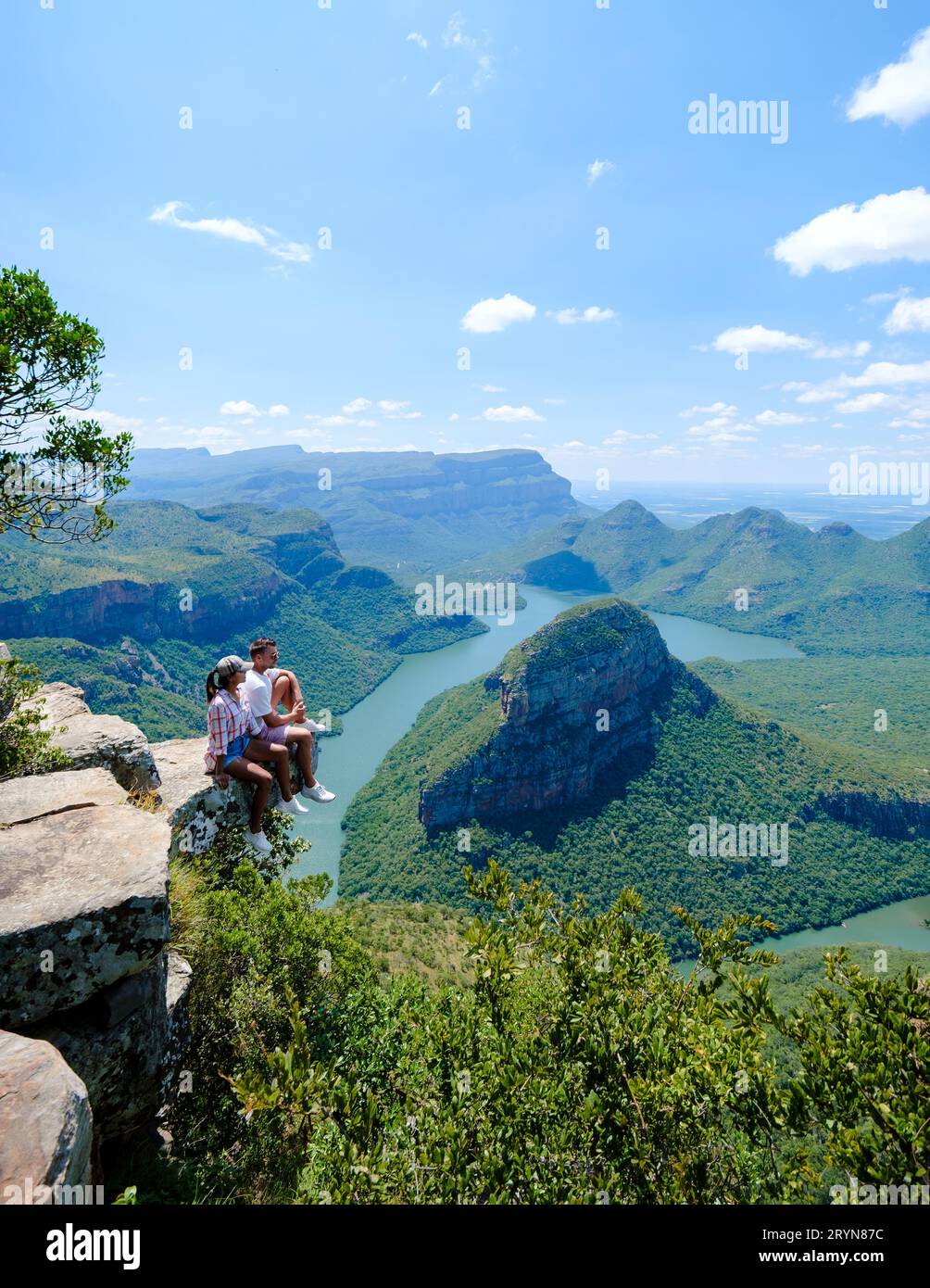 Panorama Route South Africa, Blyde river canyon with the three ...