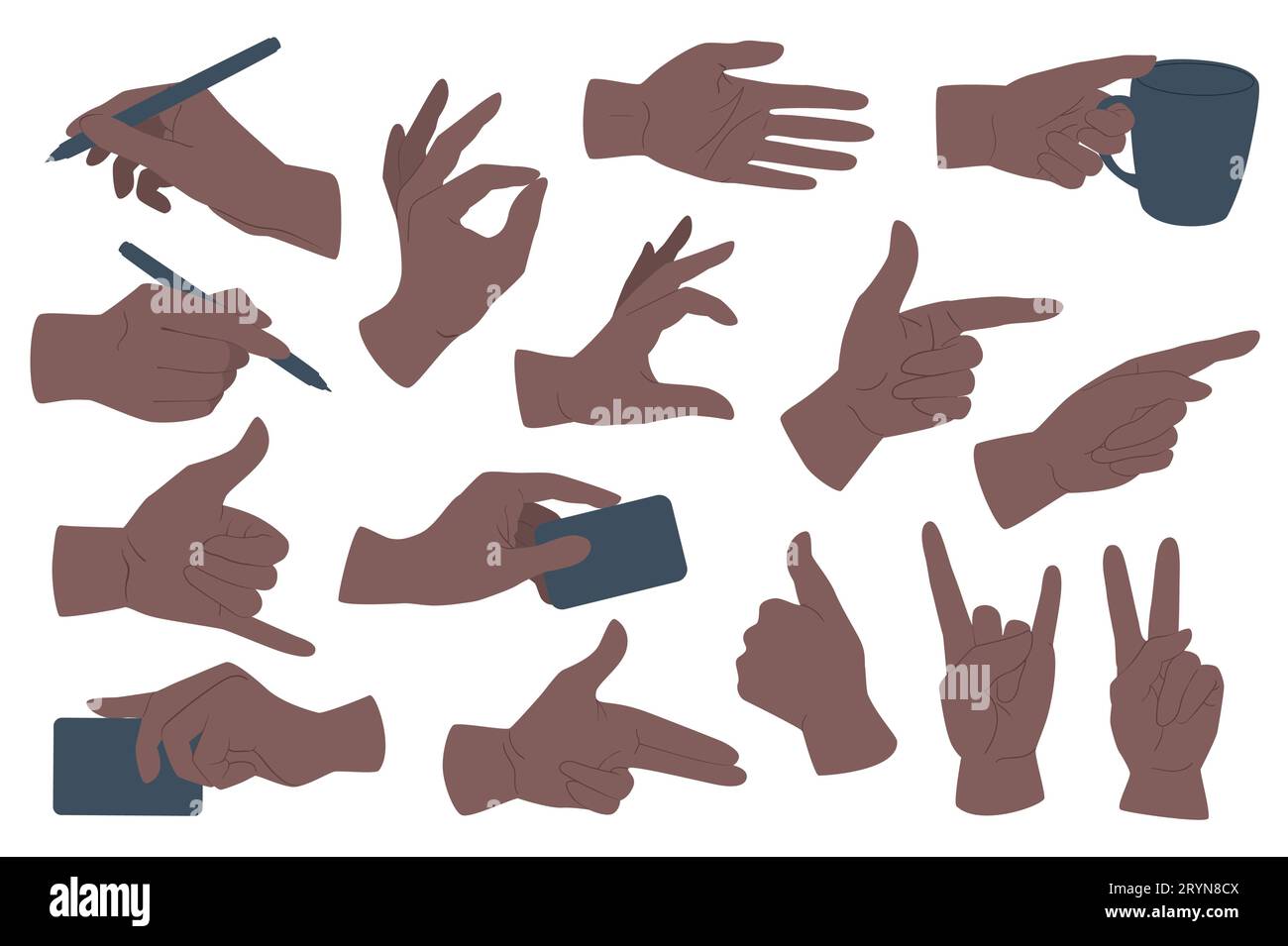 African american hands writing Stock Vector Images - Alamy