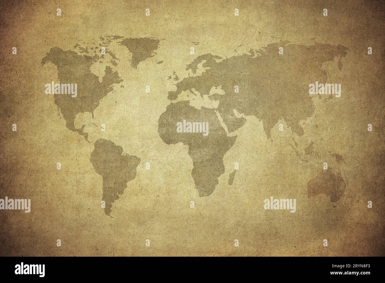 Grunge map of the world Stock Photo - Alamy
