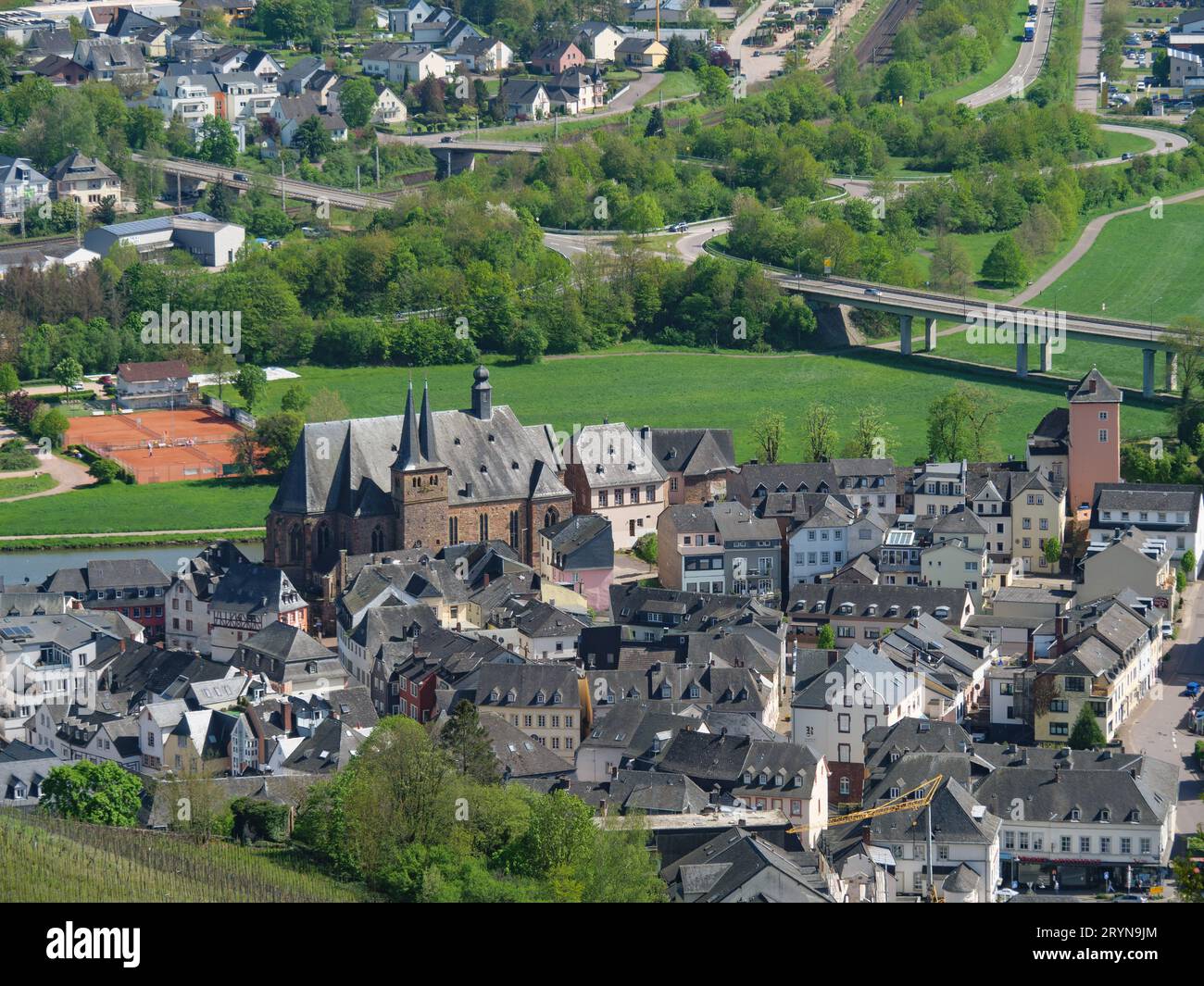 Saarburg city at the saar river Stock Photo - Alamy