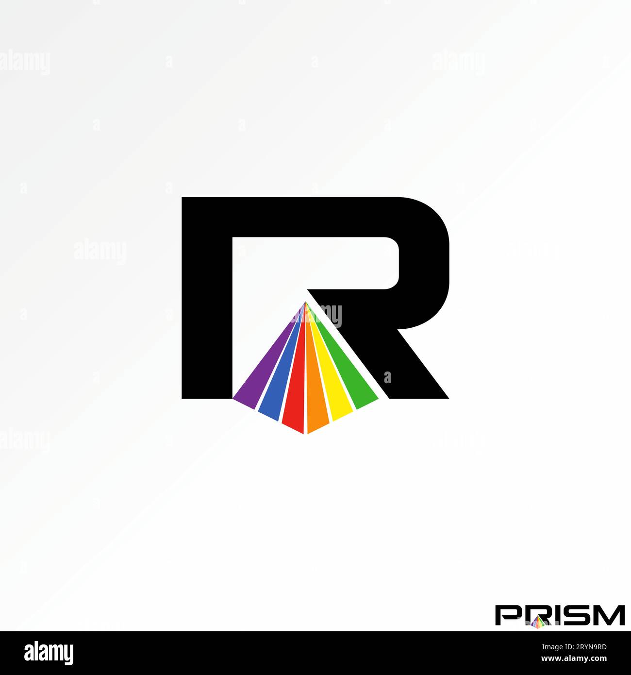 Logo design graphic concept creative abstract premium vector sign stock unique letter R font ...