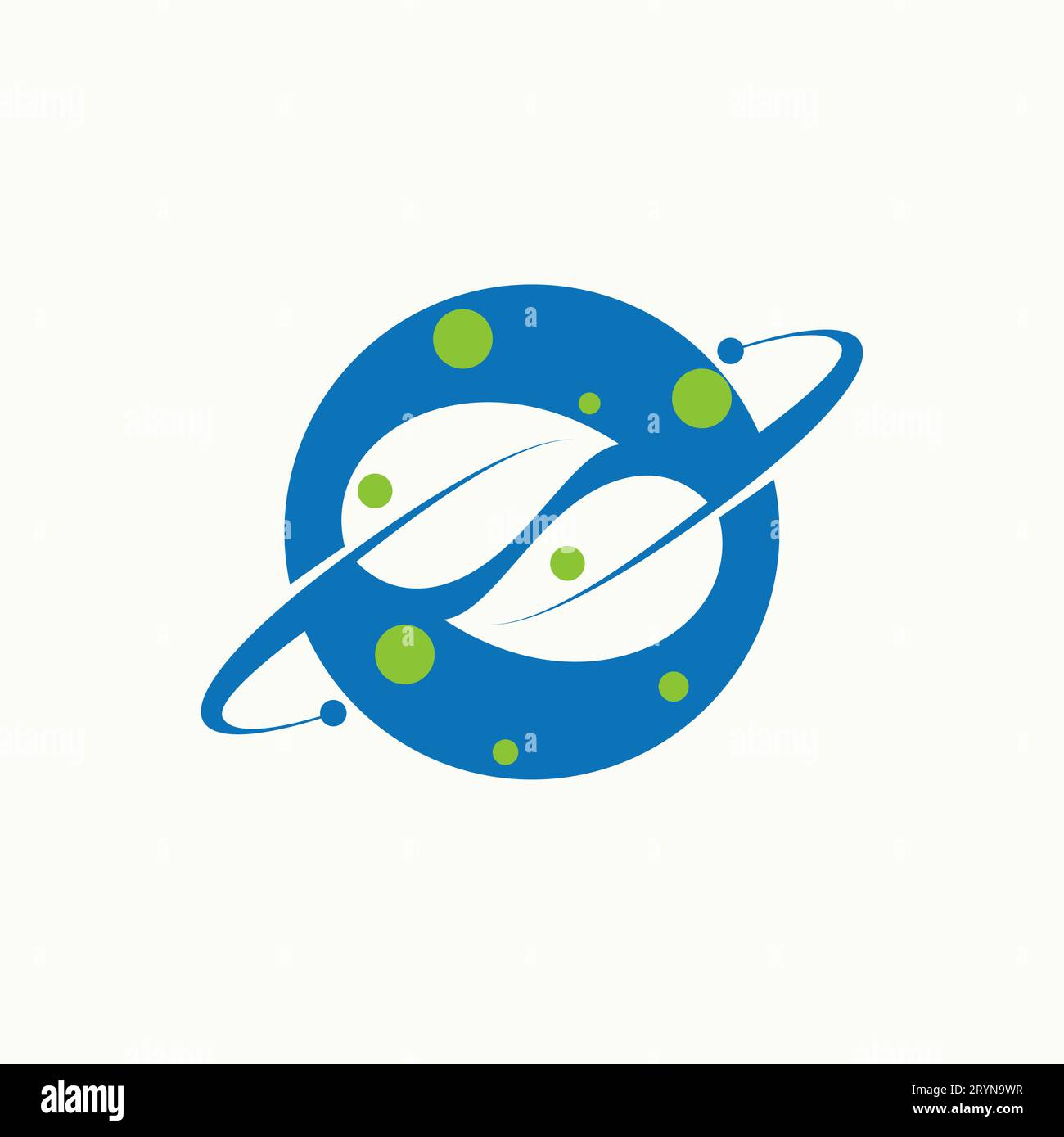 Logo design graphic concept creative abstract premium vector stock 2 leaves tree on circle ...