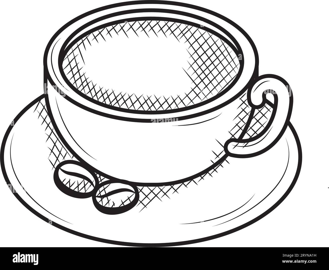coffee cup draw illustration Stock Vector Image & Art - Alamy