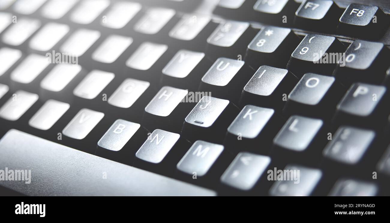 Close up view of a computer keyboard keys Stock Photo - Alamy