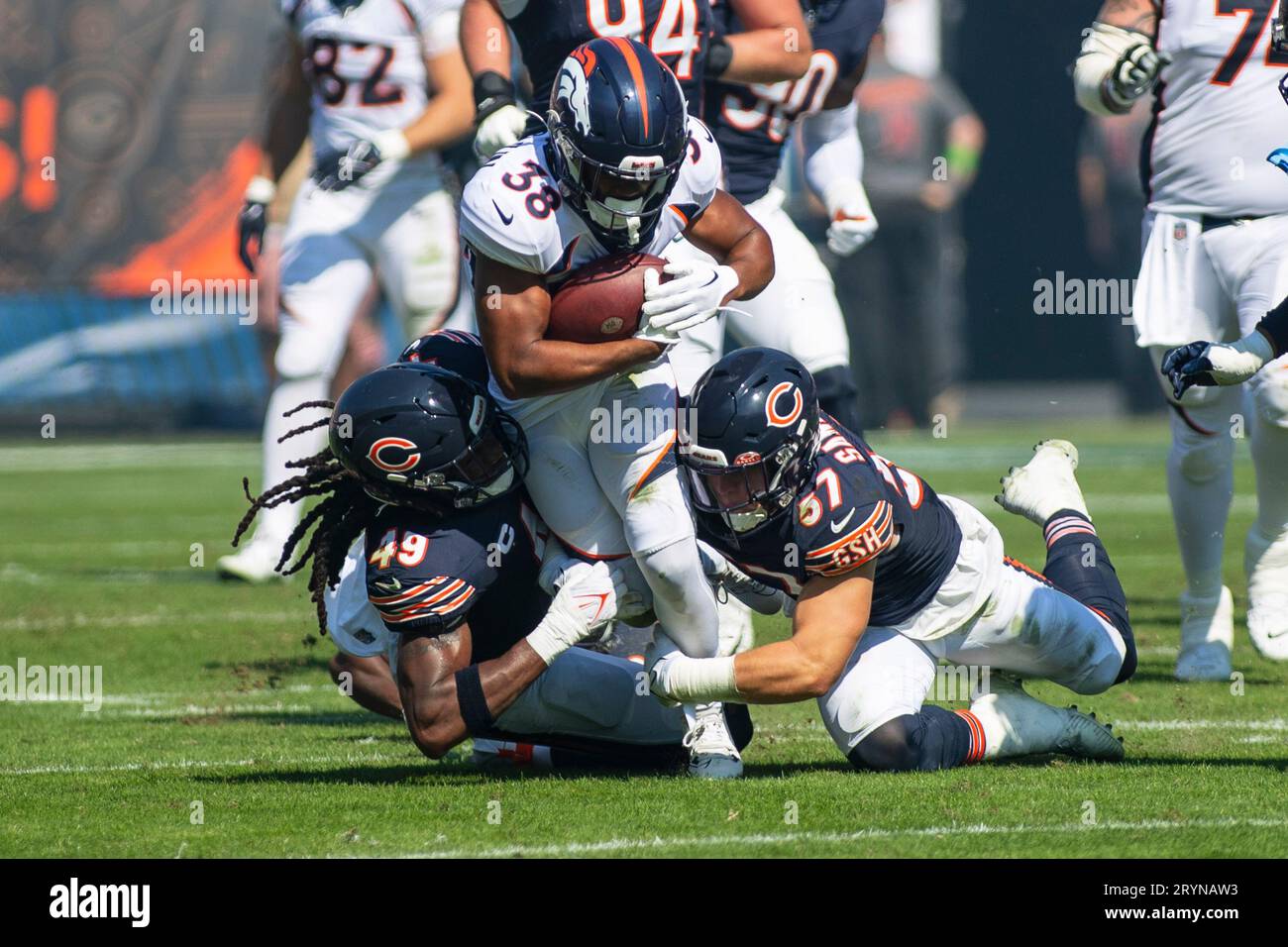 Chicago, IL, USA. 1st Oct, 2023. Chicago Bears #49 Tremaine Edmunds and ...