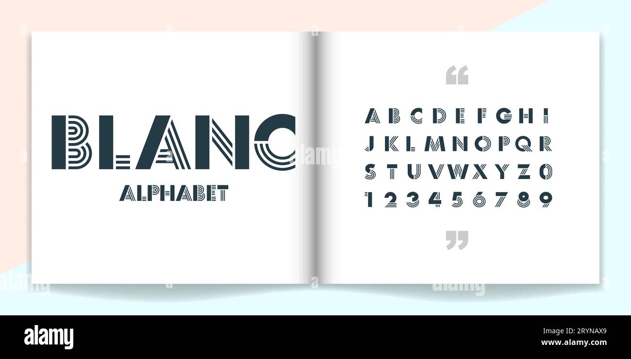 Fonts trendy stylish alphabet Stock Vector Images - Alamy