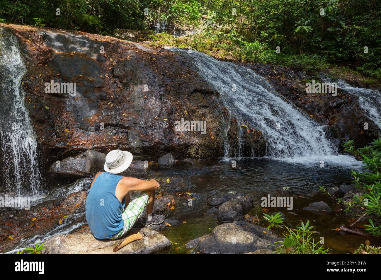 Waterfall near river beach hi-res stock photography and images - Alamy