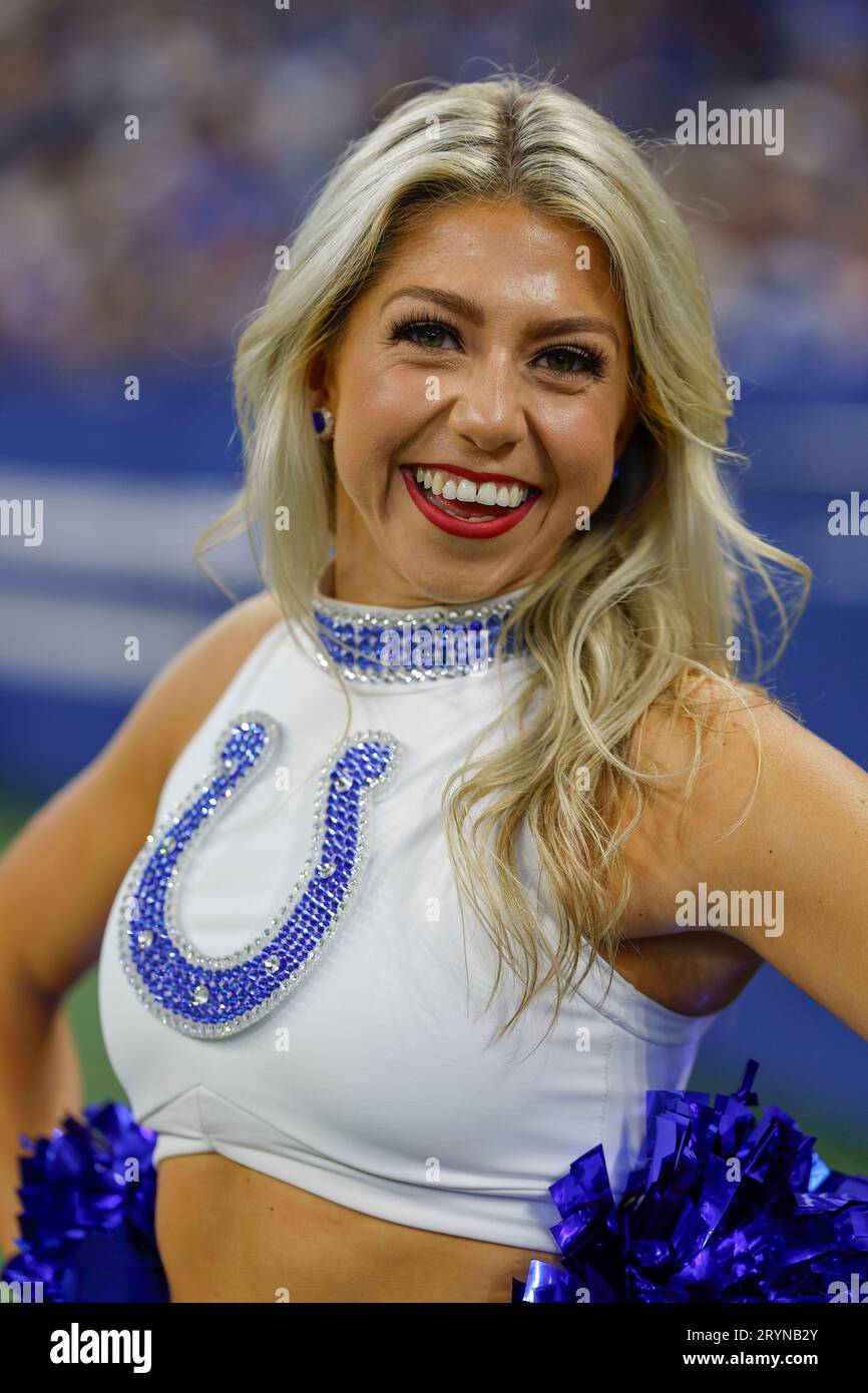Indianapolis, IN USA; One of the Indianapolis Colts cheerleaders during ...