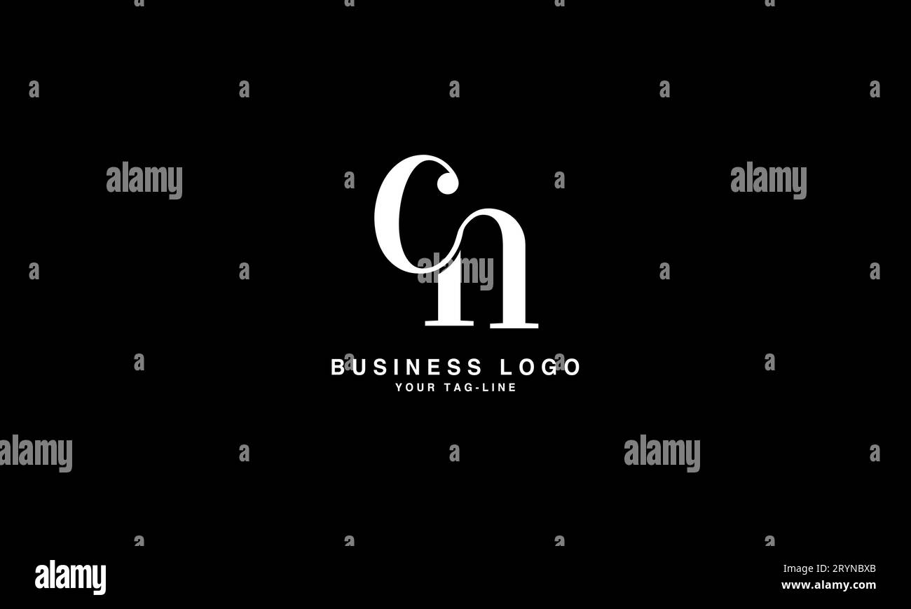 Cn letter logo design Black and White Stock Photos & Images - Alamy
