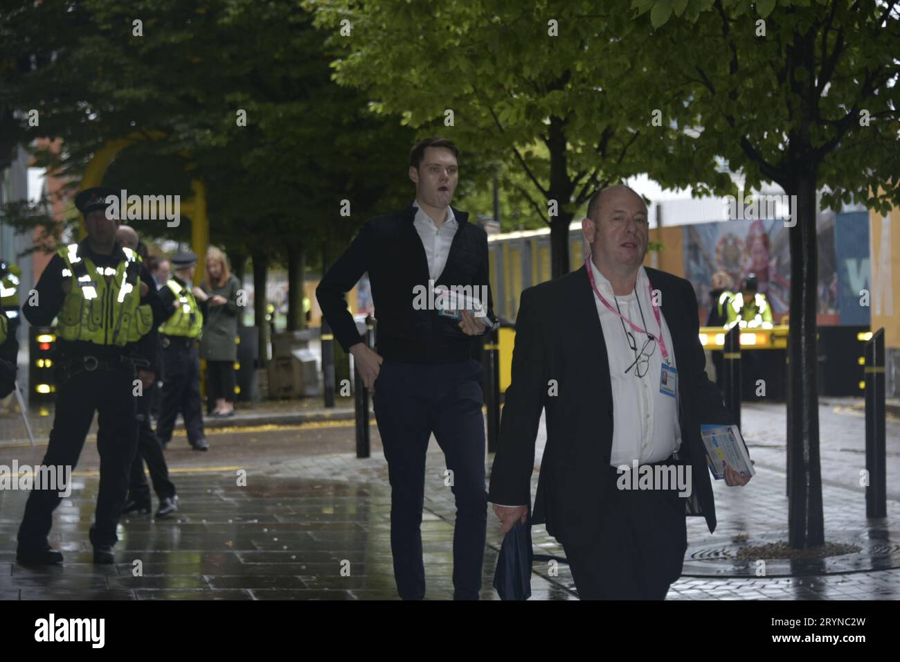 Delegates approach the entrance of the Conservative Party Conference on ...