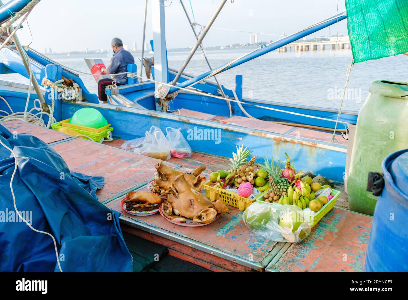 Bangsaray Pattaya Thailand, fishing harbor at the fishing village ...