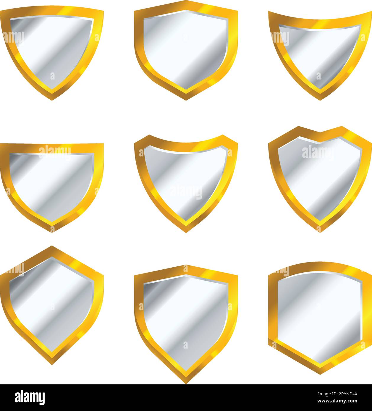 Gold Blank Shield