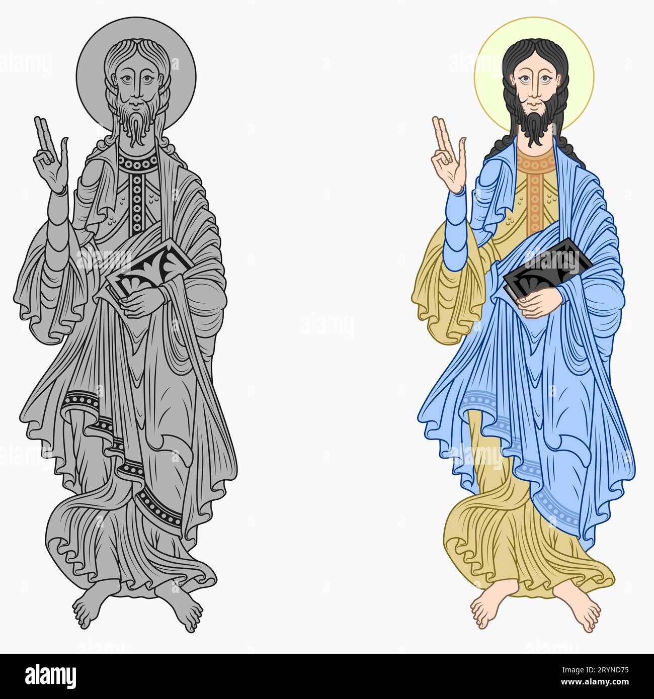 Medieval codex religion Stock Vector Images - Alamy