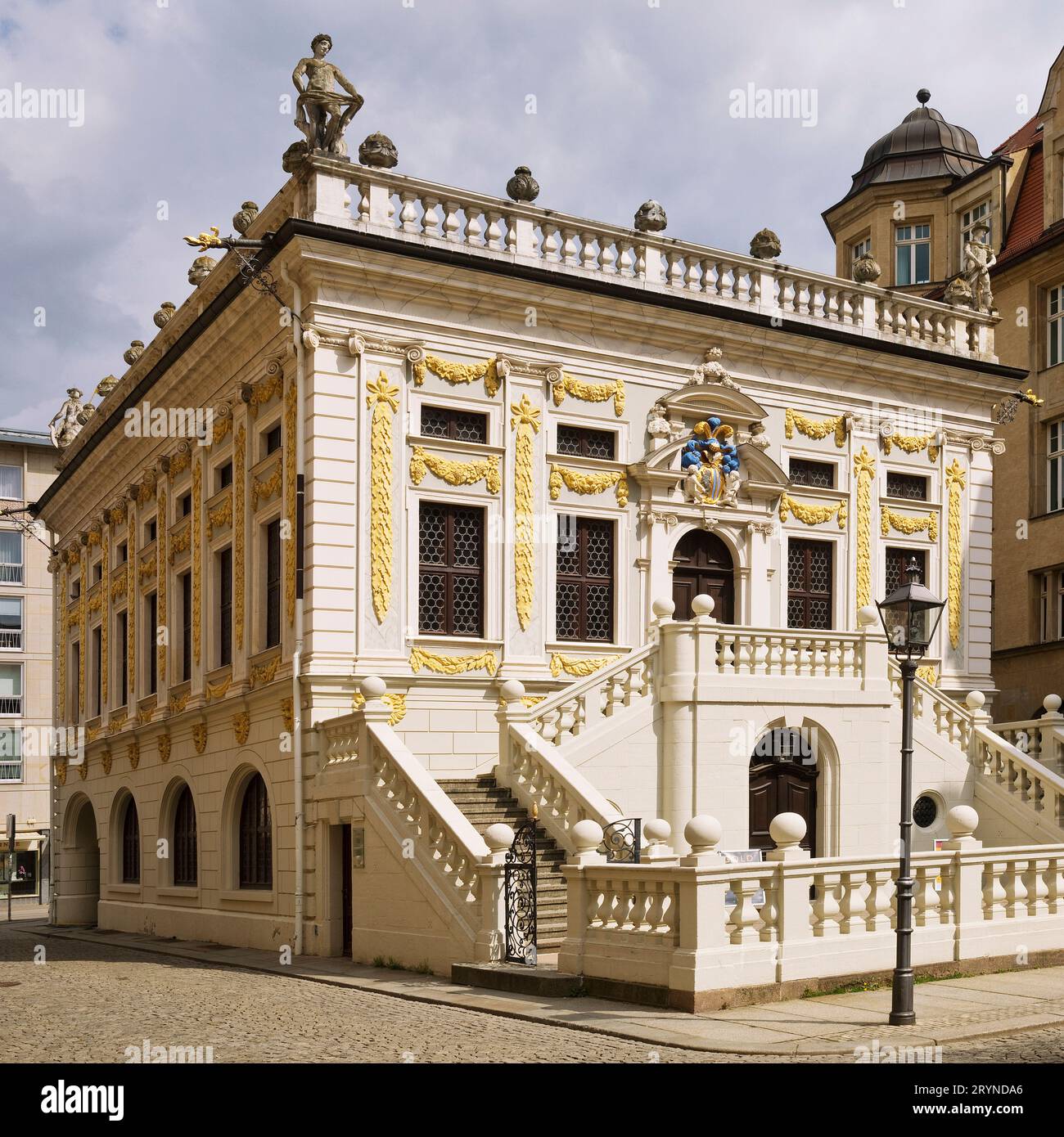 Old Stock Exchange, Old Town, Leipzig, Saxony, Germany, Europe Stock ...
