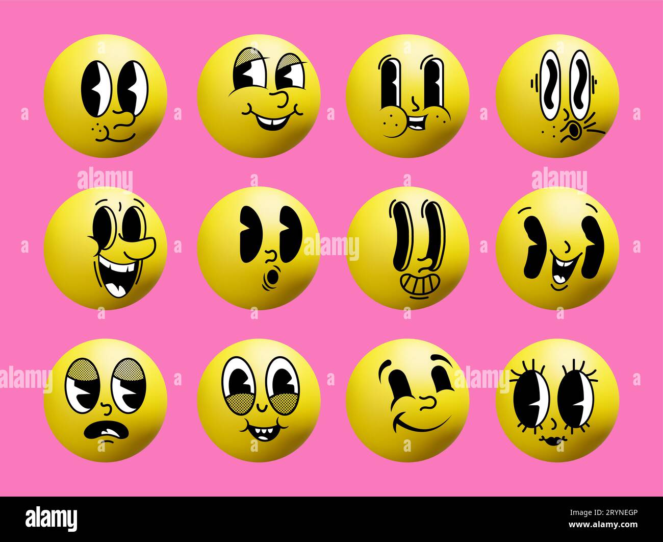 Weird faces cartoon Stock Vector Images - Alamy